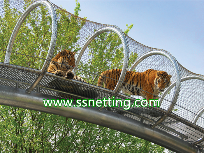 Tiger enclosure netting supplier, Custom tiger cage enclosure mesh size ...