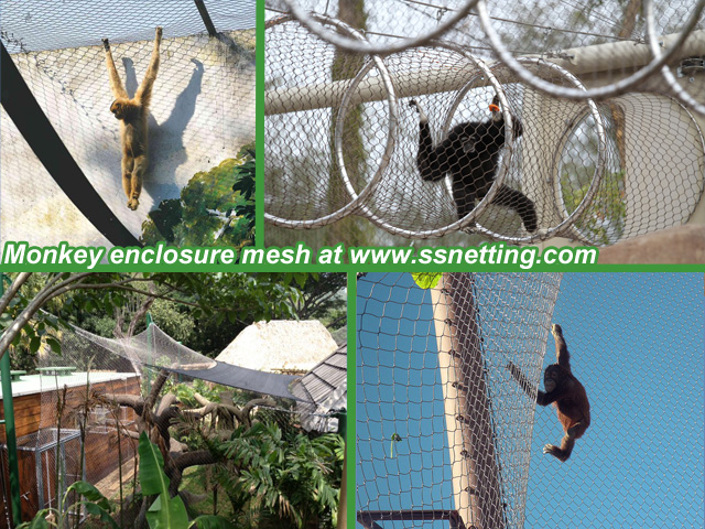 Monkey Enclosure Mesh - monkey wire rope netting,monkey cage mesh ...